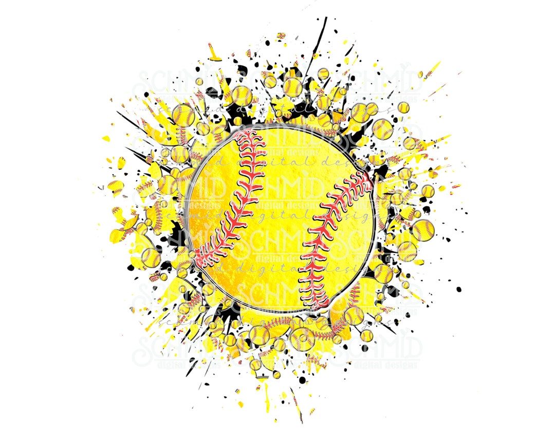 Circle Splatter, Softball Png, Softball Background, Softball Background ...