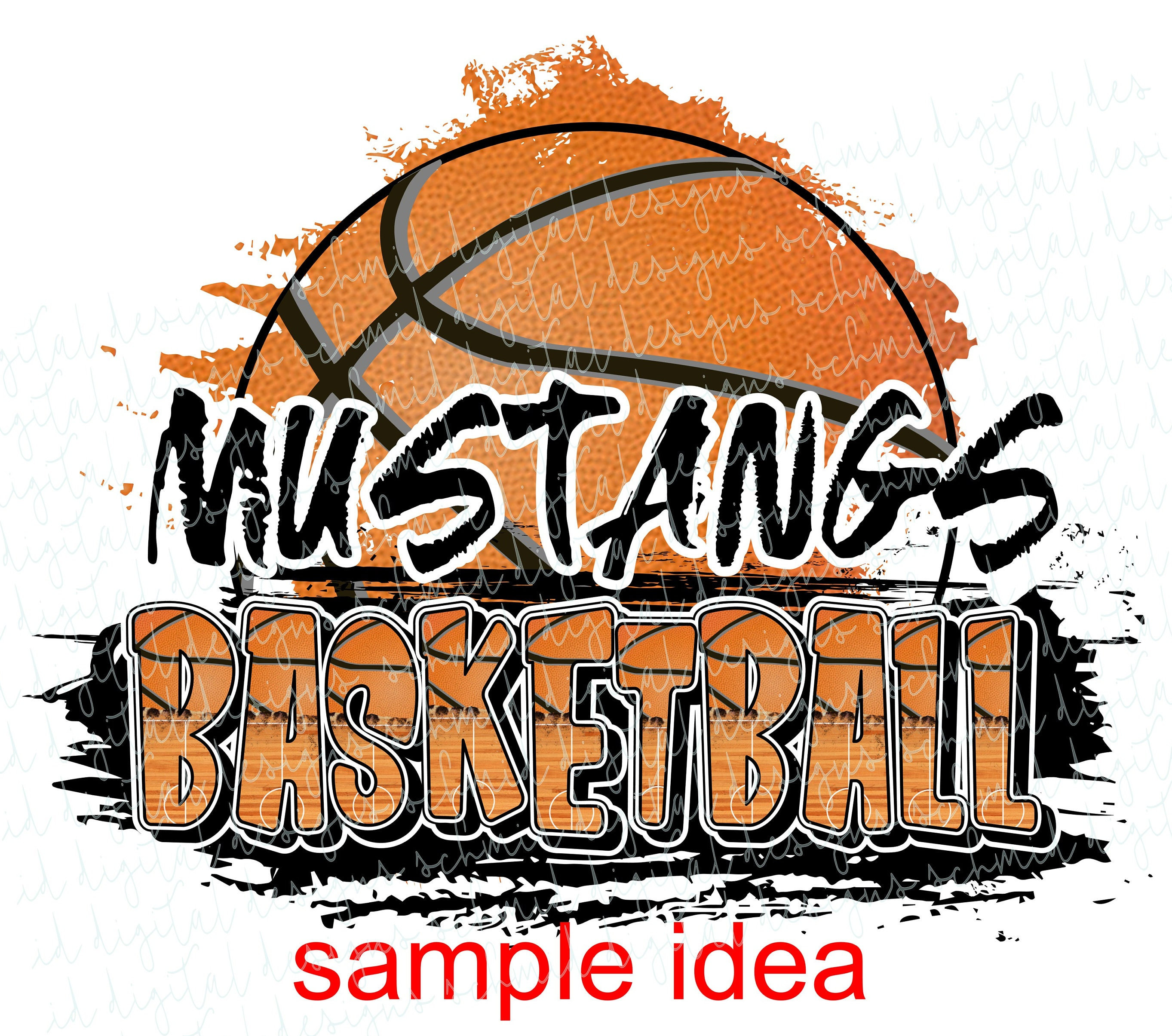 DIY Add a Name Basketball Team PNG /basketball Mascot PNG / - Etsy