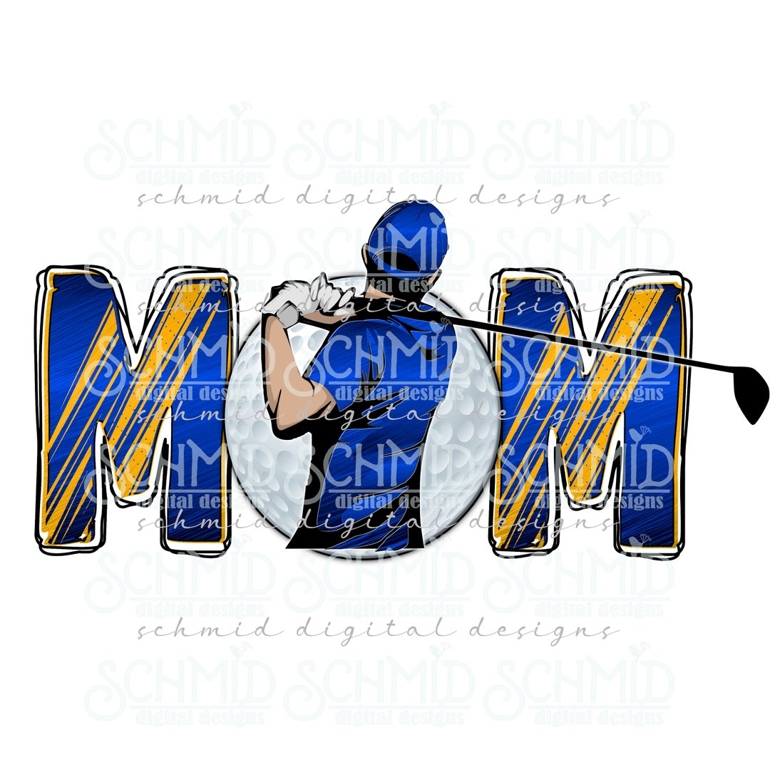 Blue Yellow, GOLF Mom Png, Golf Mom Design, Golf Mom Shirt Png, Golf ...