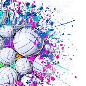 Tie Dyed Splatter Volleyball Png, Volleyball Background, Volleyball ...