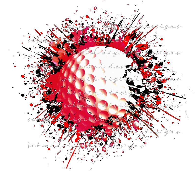 GOLF Red Splatter Golf Png / Golf Png/ GOLF Background Png/ - Etsy