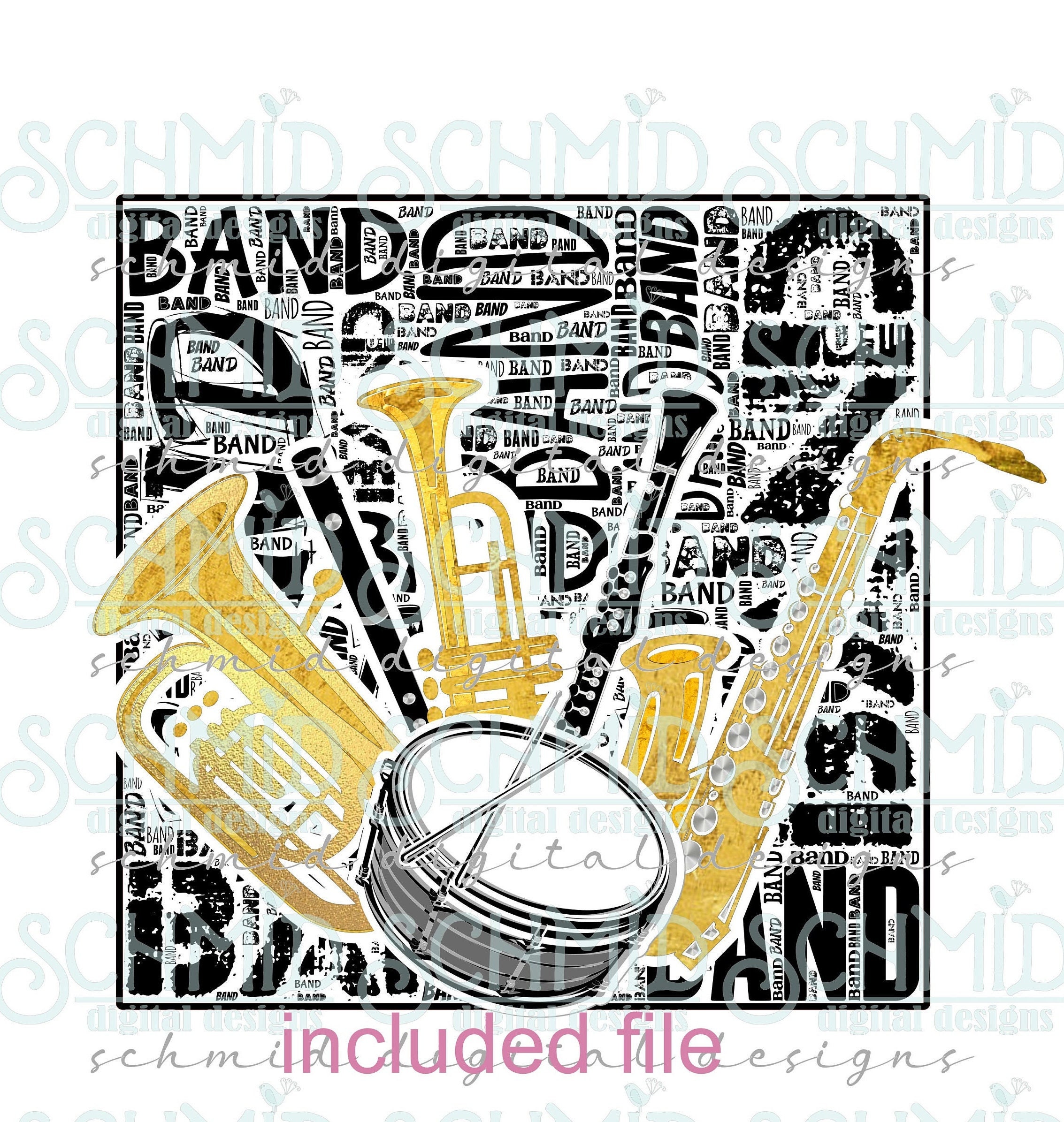 School Band PNG, Band Shirt Png, Band Booster Png, High School Band Png ...