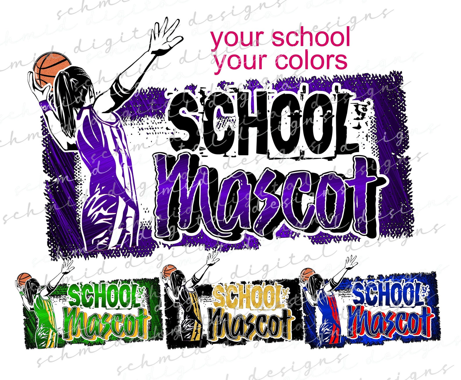 Custom Girl Basketball TEAM PNG Girls Basketball Mascot PNG - Etsy