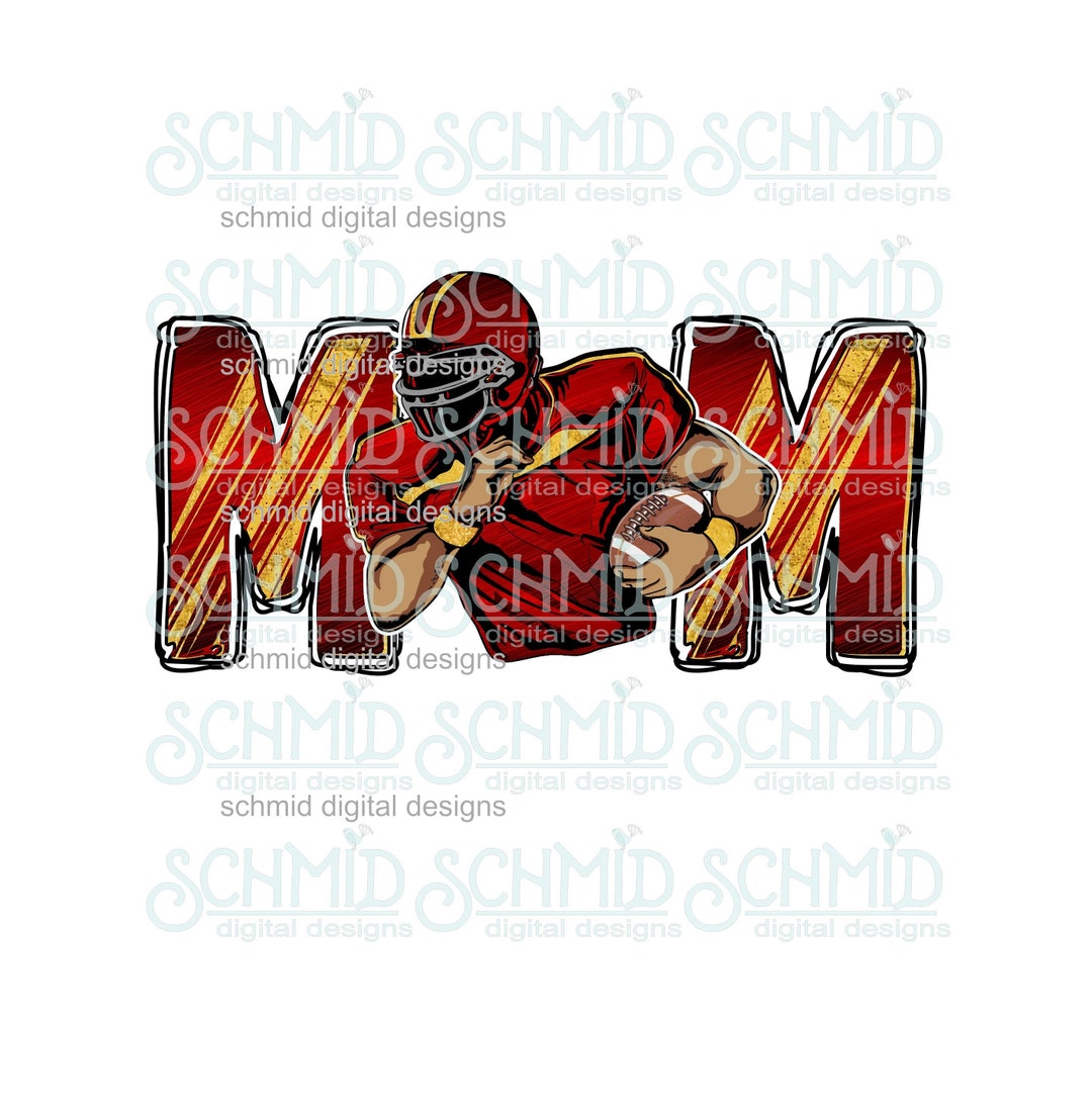 Red and Gold Football Mom PNG Football Mom PNG Football Mom - Etsy