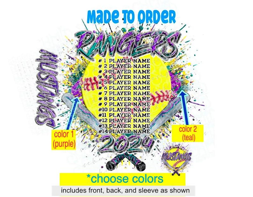 Custom Softball Team Png, Softball Team Roster, Custom Softball Png ...