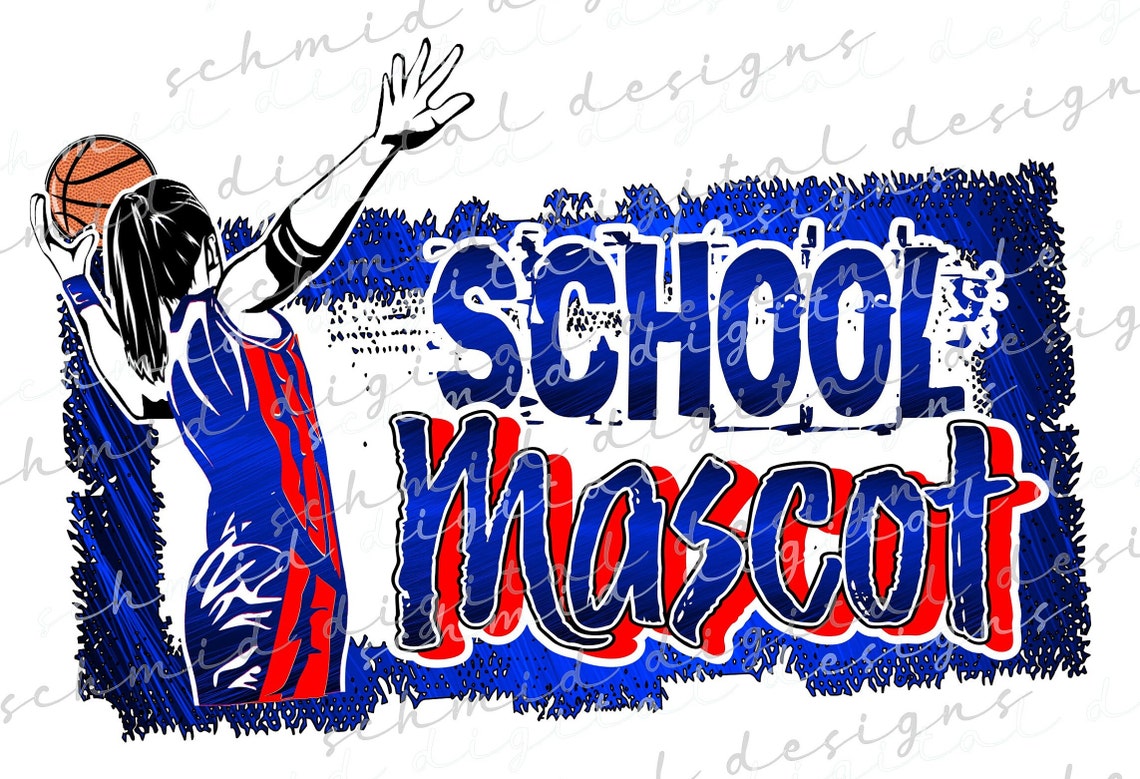 Custom Girl Basketball TEAM PNG Girls Basketball Mascot PNG - Etsy
