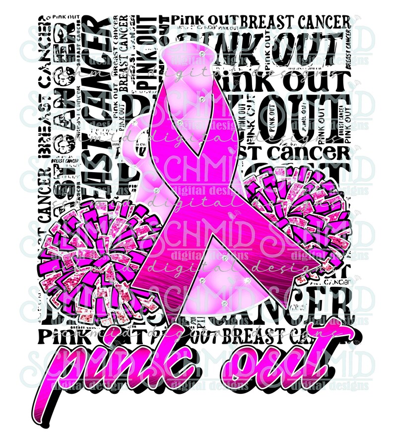 Cheer Pink Out Png Breast Cancer Awareness Png Cheer Design - Etsy