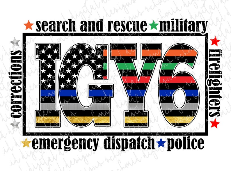 IGY6, First Responders Sublimation Png, First Responders Digital Png ...