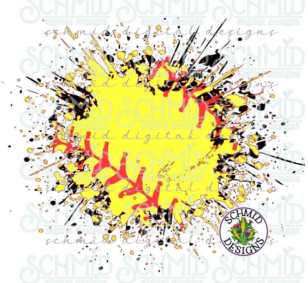 Black, Splatter Softball Png /softball Png/ Softball Background Png ...