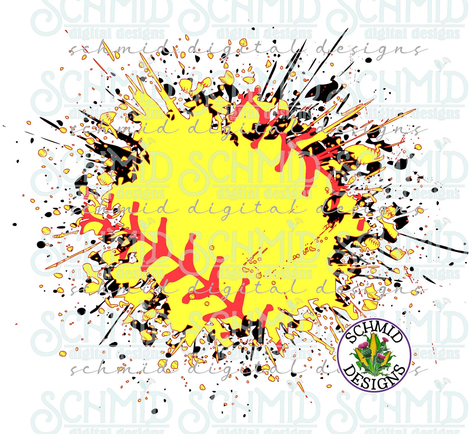 Black, Splatter Softball Png /softball Png/ Softball Background Png ...