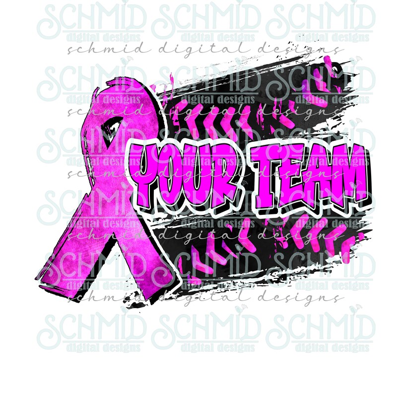 Personalized Breast Cancer Softball TEAM PNG Pink Out - Etsy