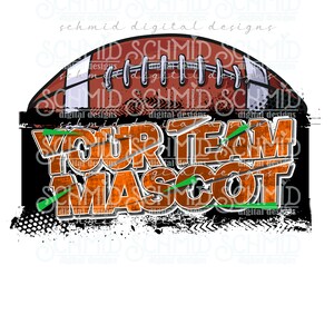 Split, Personalized Football TEAM PNG, Football Mascot PNG, Mascot ...