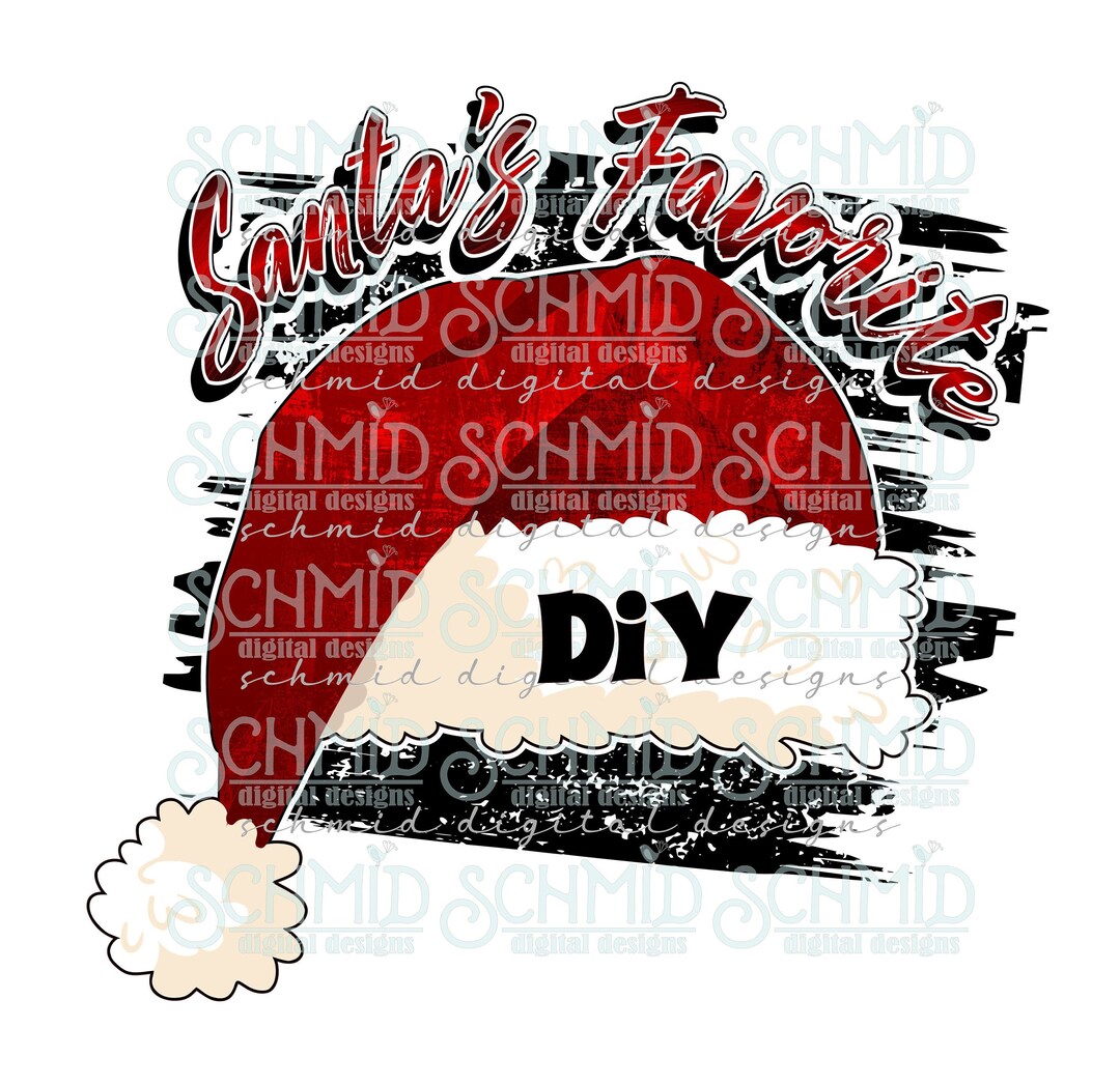 DIY Grunge Santa Hat Png, Santa's Favorite Design, Santa's Favorite Png ...