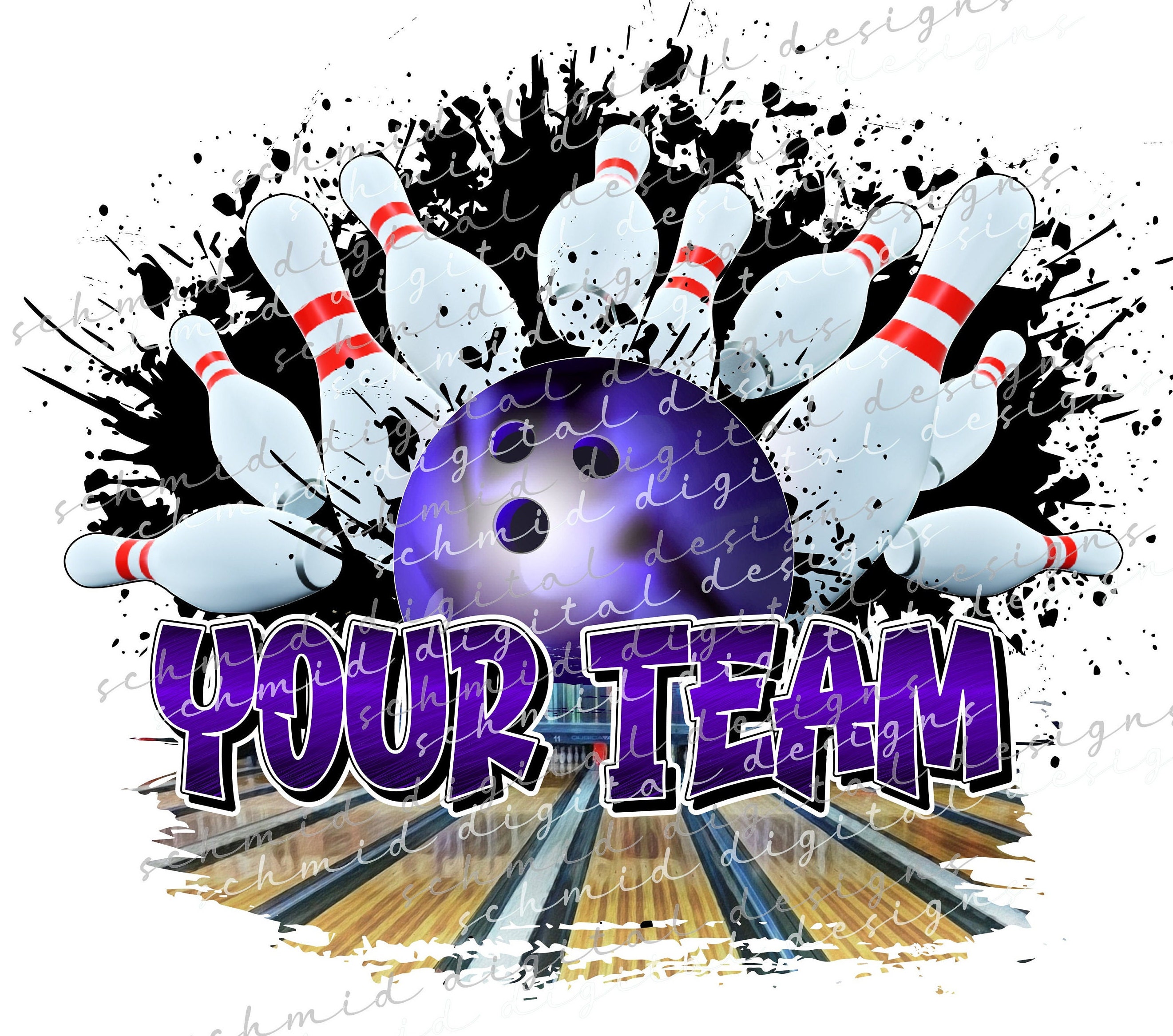 MADE TO ORDER Bowling Png Bowling Design Bowling Team Png - Etsy