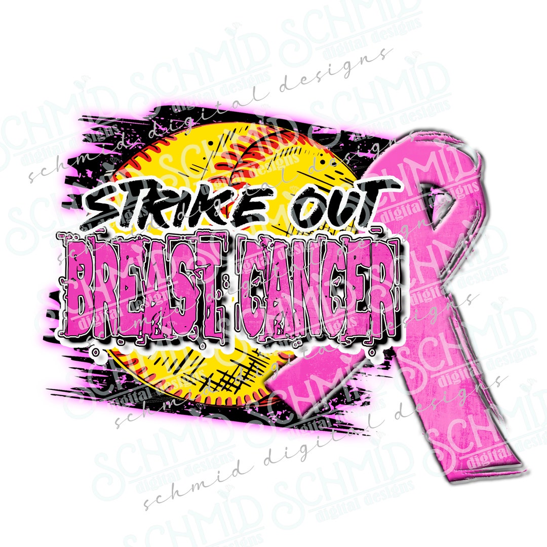 Strike Out Breast Cancer, Softball PNG, Pink Out Softball PNG, Breast Cancer Png, Strike Out ...