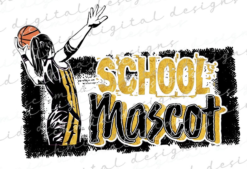 Custom Girl Basketball TEAM PNG Girls Basketball Mascot PNG - Etsy