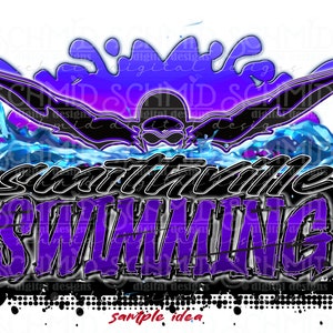 Sliced, Personalized Swim TEAM PNG ,swim Mascot PNG, Mascot Design ...