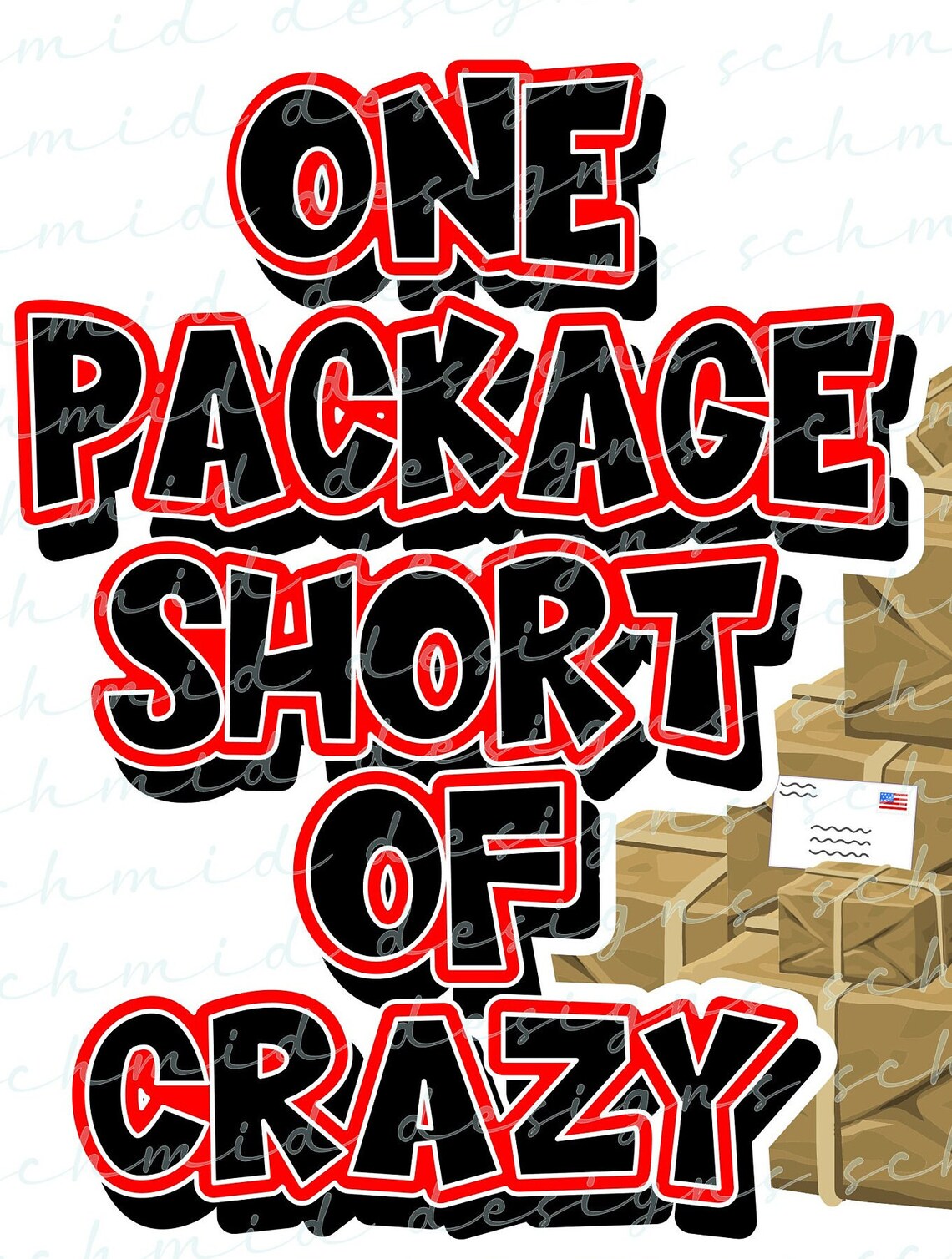 Mail Clerks One Package Short of Crazy Png / mailclerks / - Etsy
