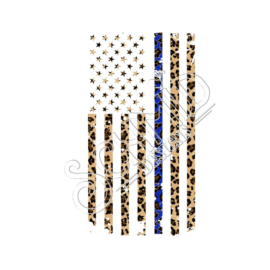 Police LEOPARD PRINT DISTRESSED Flag Png/police Distressed Flag ...