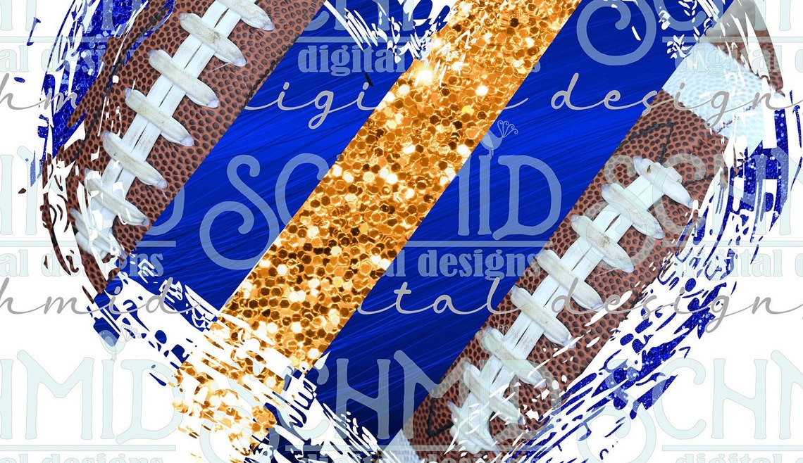 Blue and Gold Football PNG Football Mascot PNG Mascot - Etsy