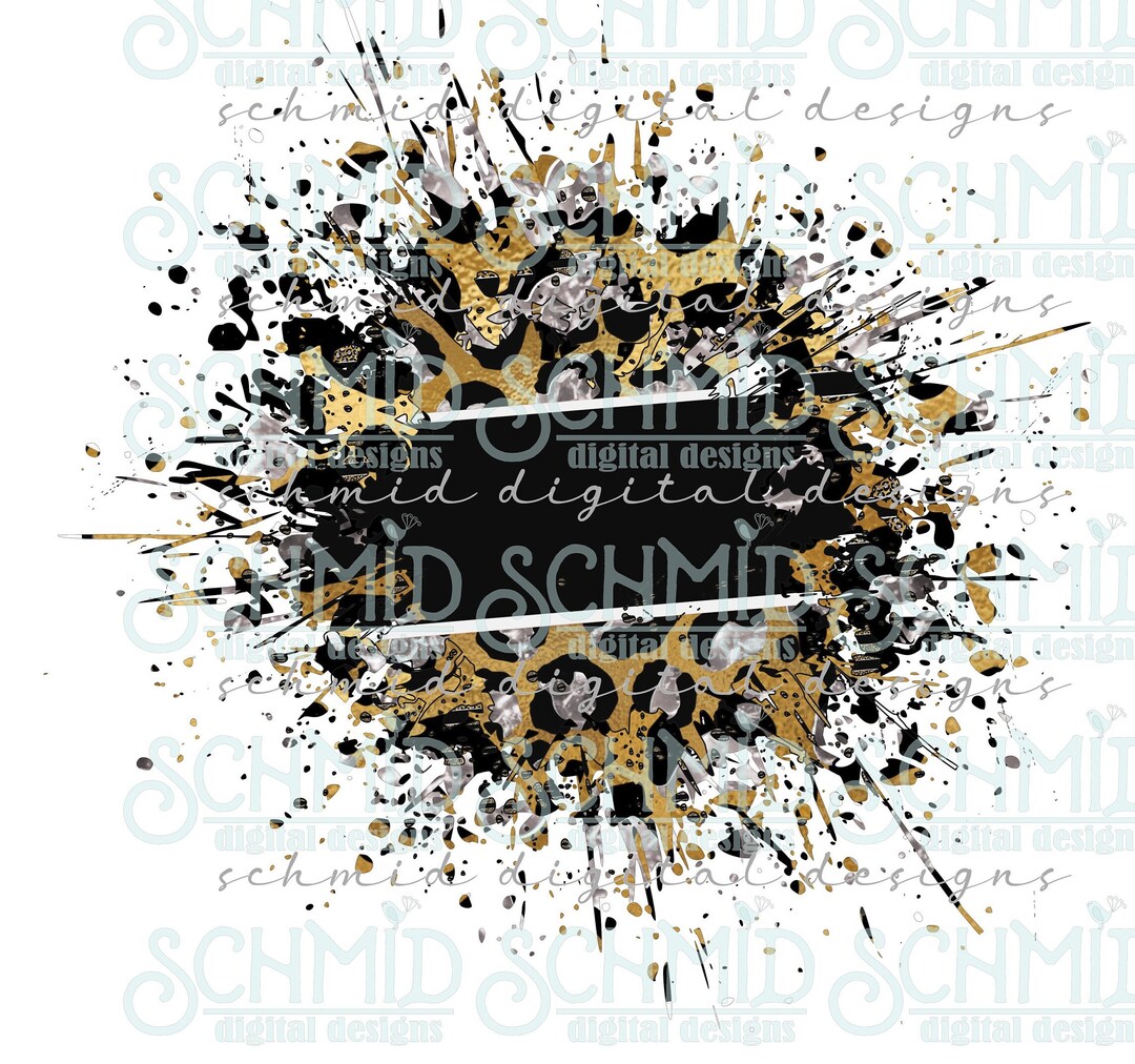 Silver LEOPARD Splatter Png / Add a Name Png/ Baseball Background Png ...