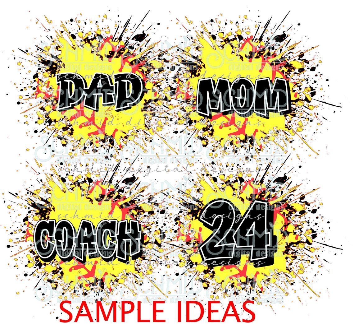 Black Splatter Softball Png /softball Png/ Softball - Etsy