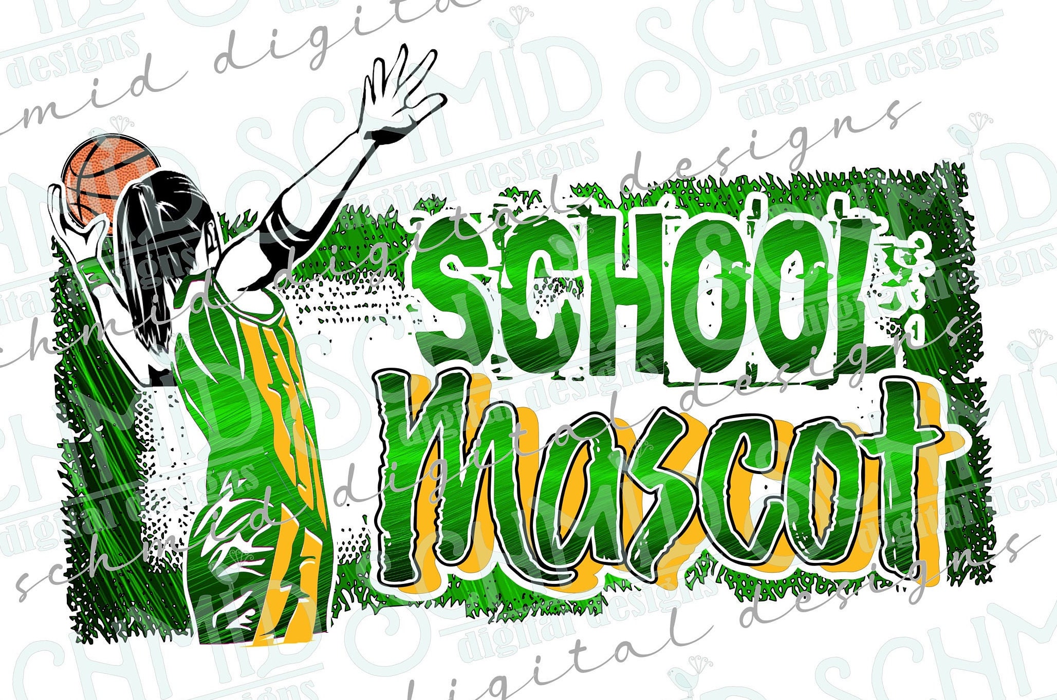 Custom Girl Basketball TEAM PNG Girls Basketball Mascot PNG - Etsy