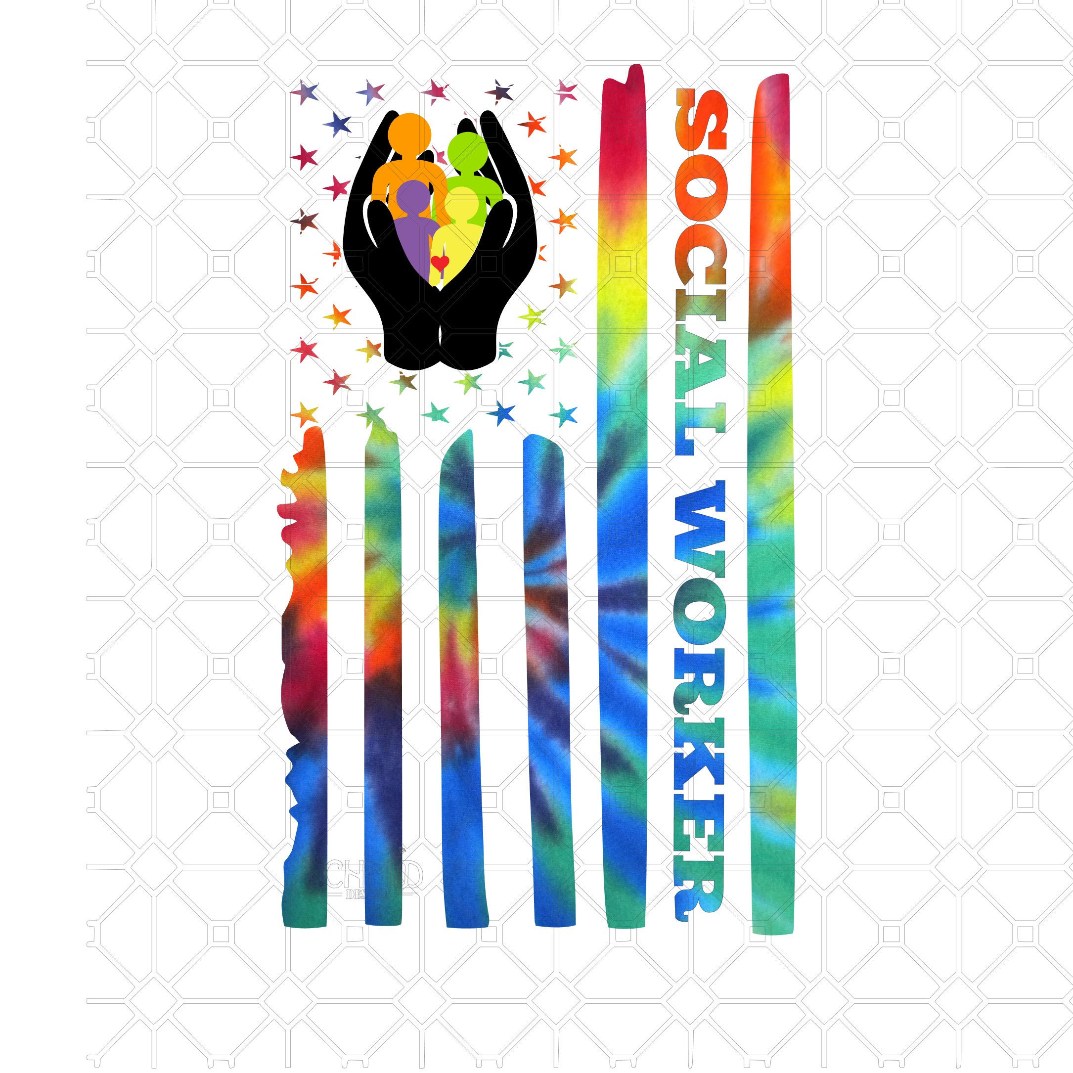 Social Worker Tie Dye Flag Social Worker Design / Social - Etsy