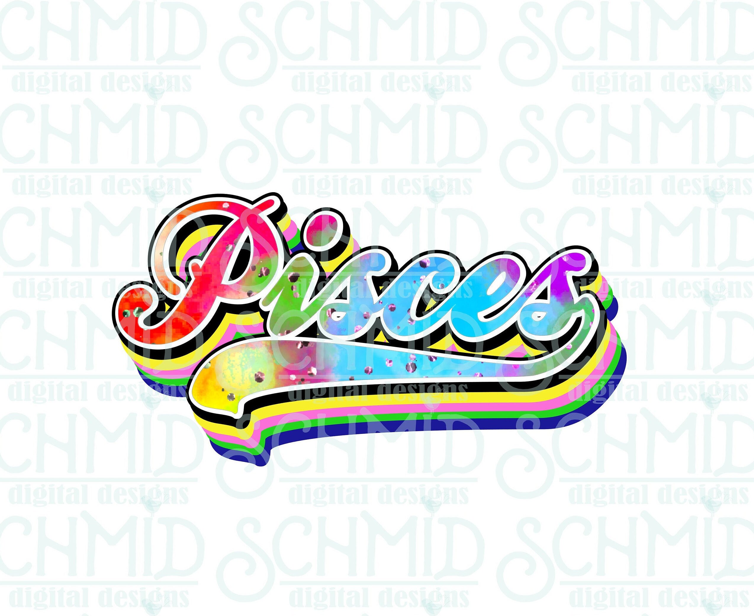 Pisces PNG/ Retro Zodiac Sign Png / Pisces Design / Pisces Clipart ...