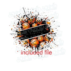 Splatter Basketball TEAM PNG, Basketball Mascot PNG, Mascot Design ...