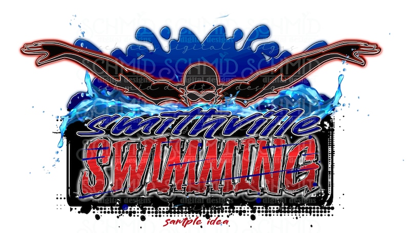 Sliced, Personalized Swim TEAM PNG ,swim Mascot PNG, Mascot Design ...