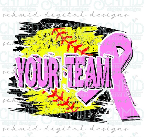 Personalized Breast Cancer Softball TEAM PNG /pink Out | Etsy