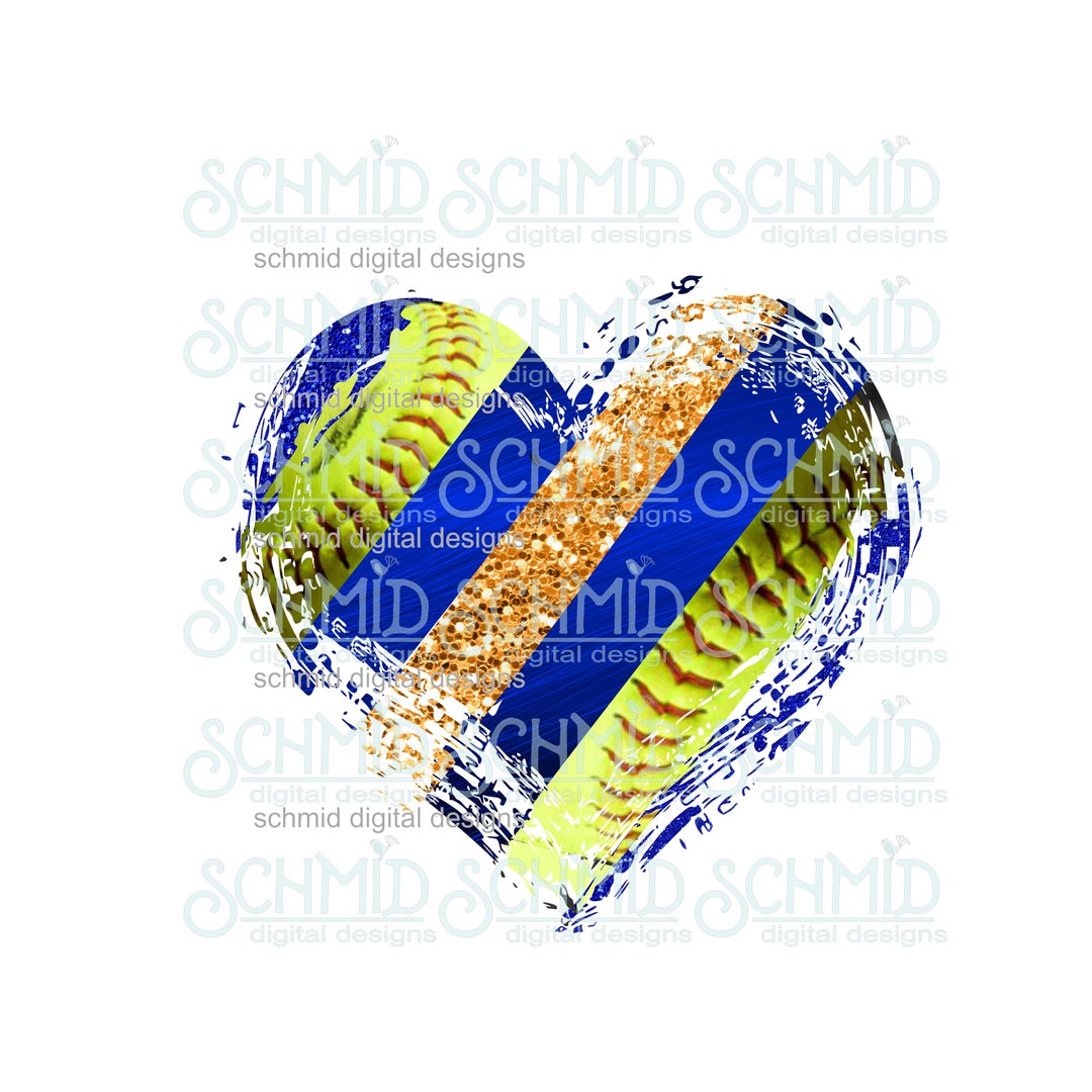 Blue Gold, Softball Heart Png, Softball Background Png, Softball ...