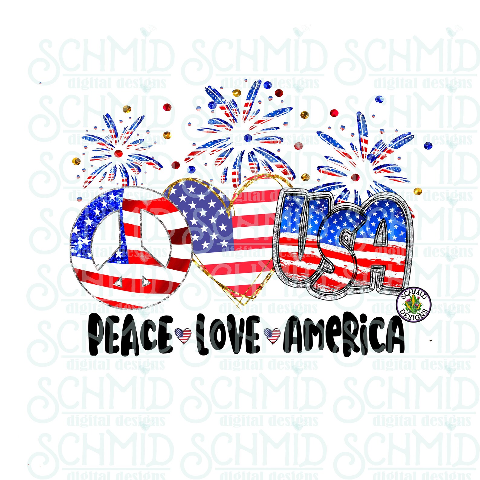 Peace Love America Png / Independence Day / USA Png / DIGITAL | Etsy
