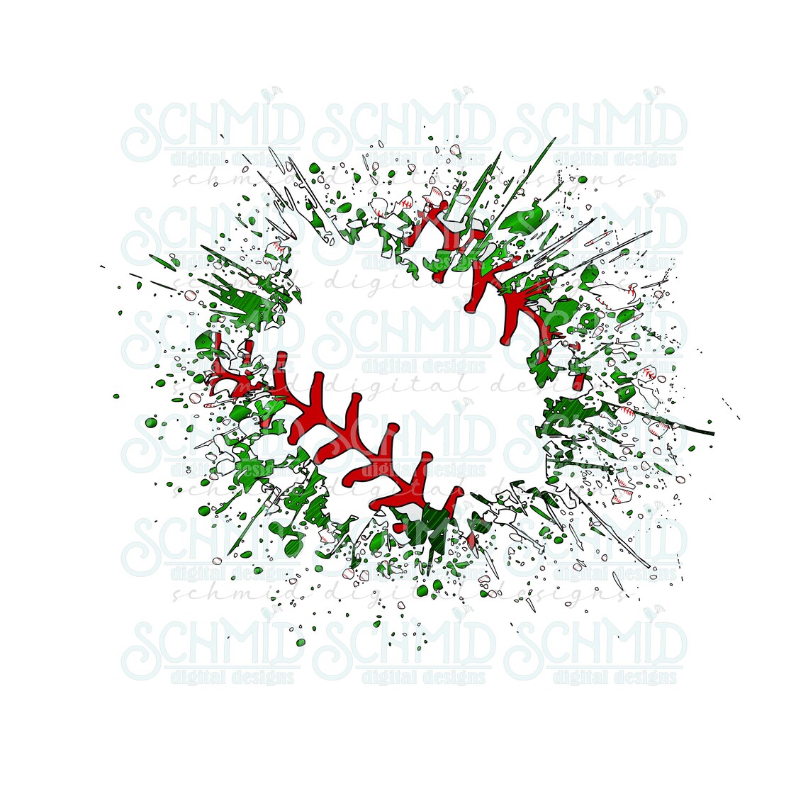 Green Splatter Baseball Png Baseball Png Baseball Background - Etsy