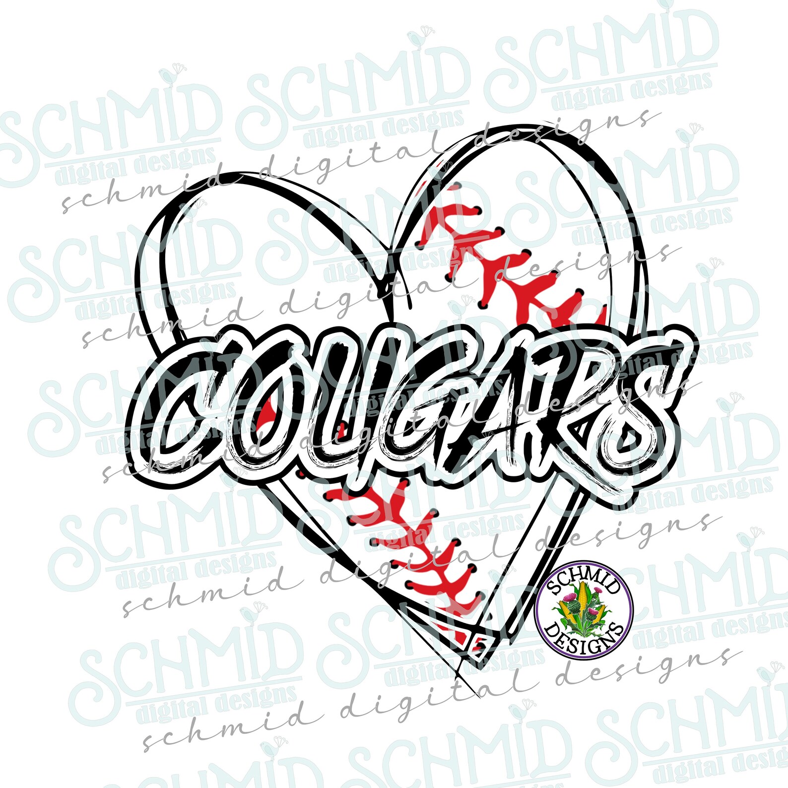 Personalized Baseball Heart PNG /baseball Mascot PNG / Mascot | Etsy