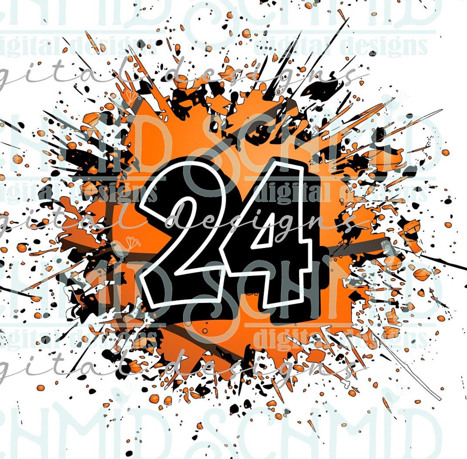 Splatter Basketball TEAM PNG /basketball Mascot PNG / Mascot Design ...