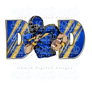 Blue and Gold, Football Dad PNG, Football Dad Shirt Design, Football ...