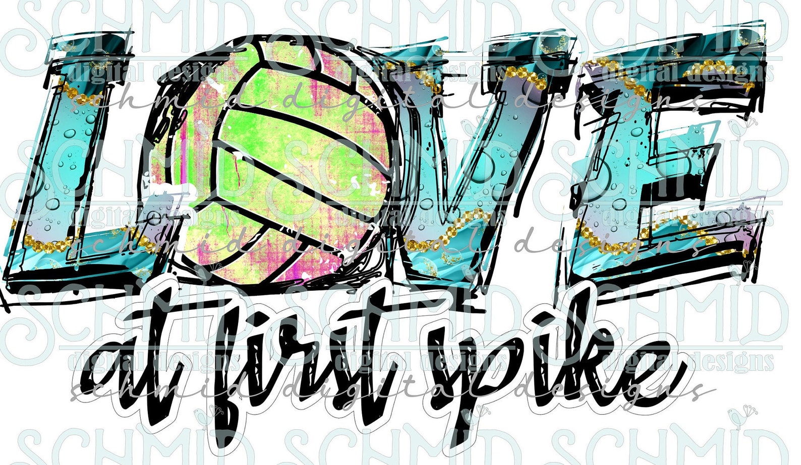 Volleyball Png Love at First Spike Volleyball Shirt Png - Etsy