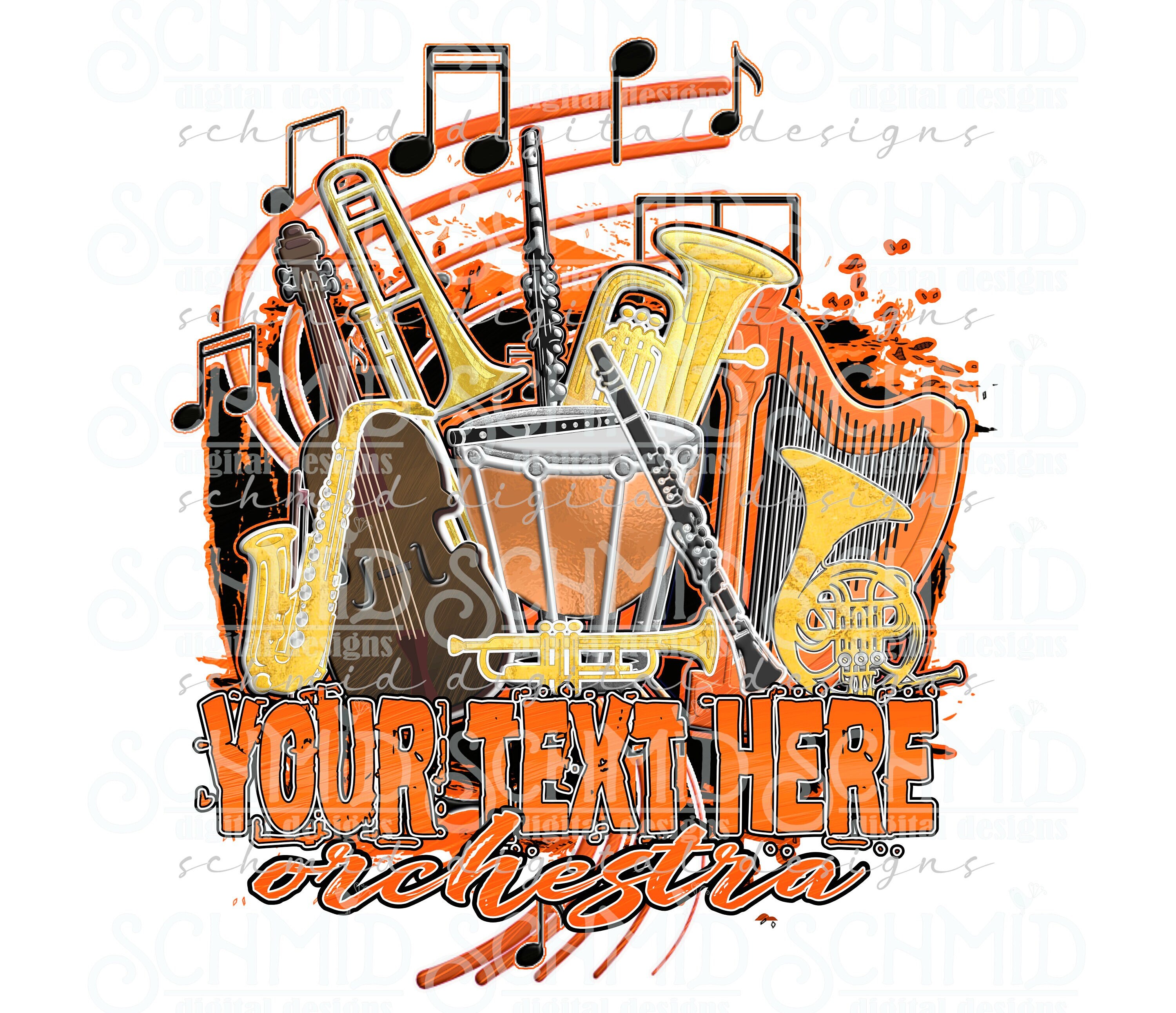 Personalized Orchestra Design PNG: Custom Band Graphic (digital ...