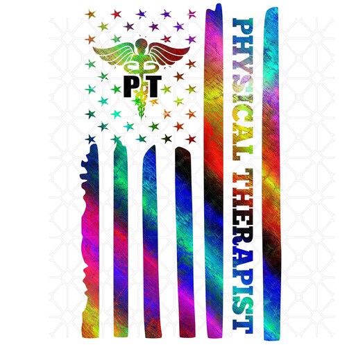 Distressed PT Flag physical Therapist FLAG Physical - Etsy