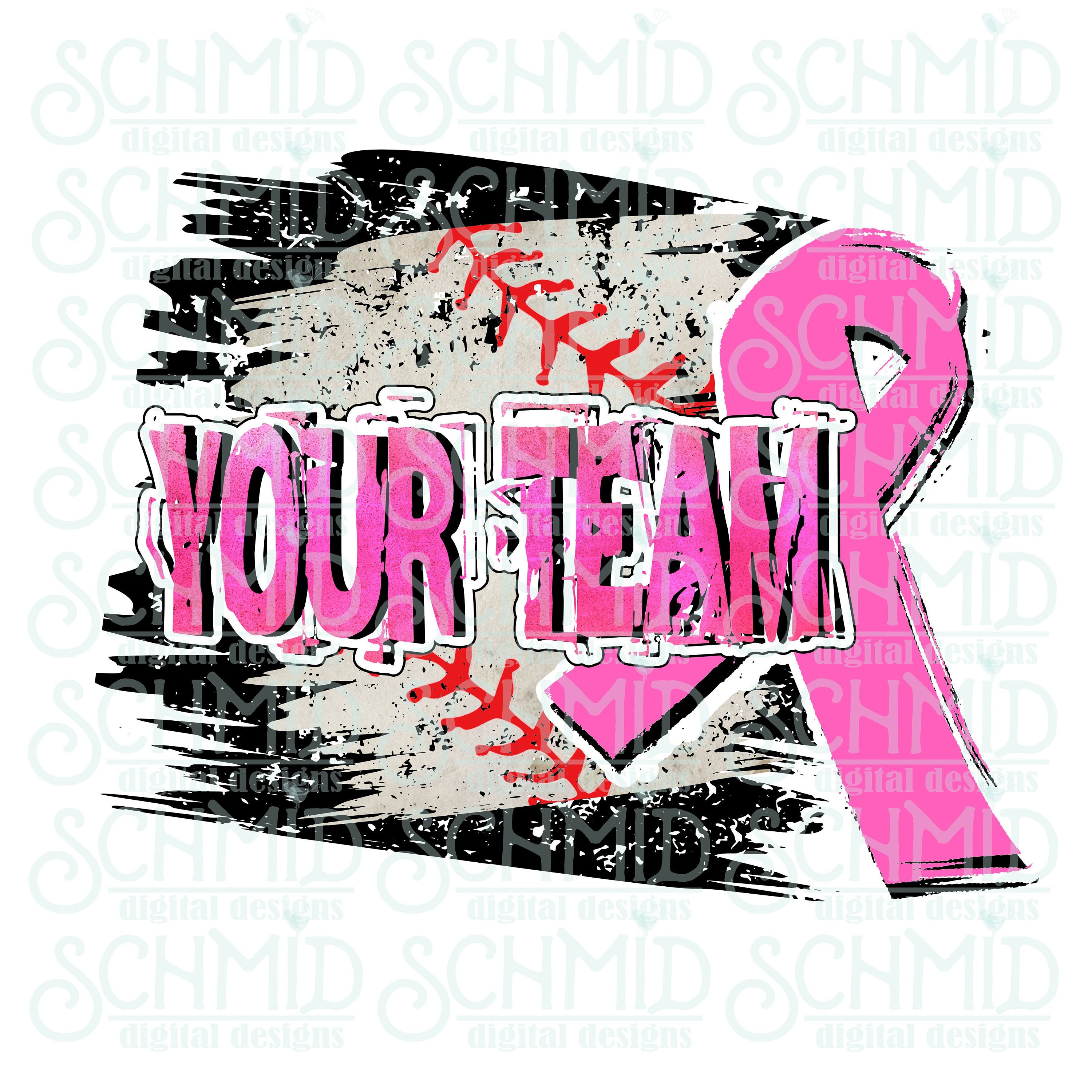 Personalized Breast Cancer Baseball TEAM PNG /pink Out Baseball PNG ...