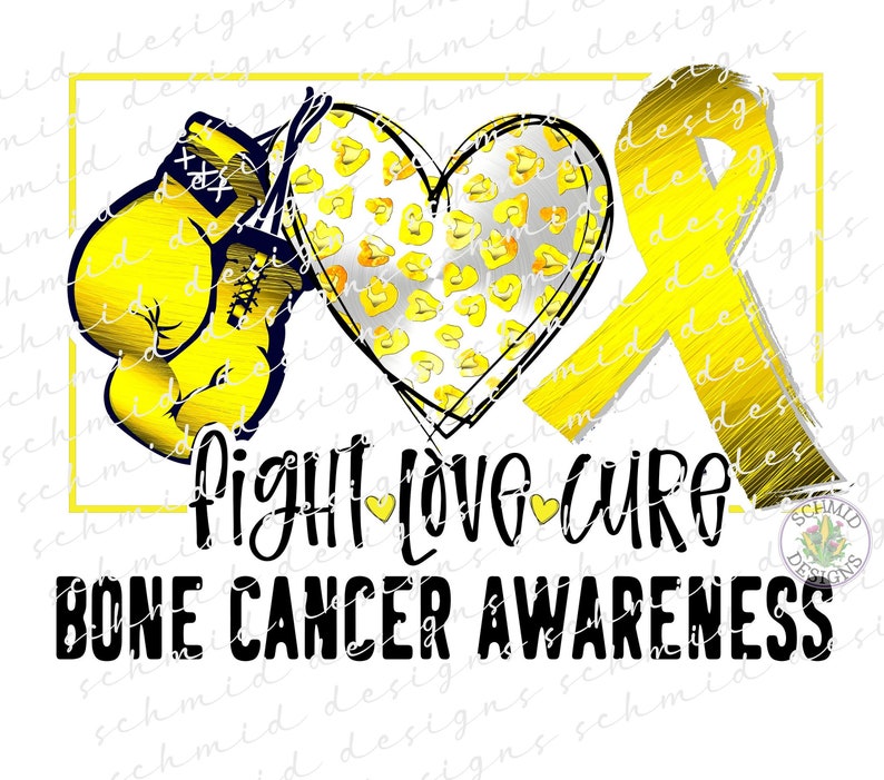 Bone Cancer Awareness Fight Love Awareness PNG. ///. DIGITAL - Etsy