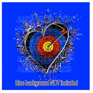 Heart Splatter, Archery Heart, Archery MOM Png, Archery Mom, Distressed ...