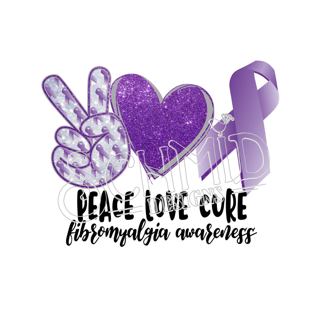 Fibromyalgia Design /peace Love Fibromyalgia Png/ Fibromyalgia ...