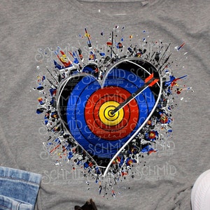 Heart Splatter, Archery Heart, Archery MOM Png, Archery Mom, Distressed ...