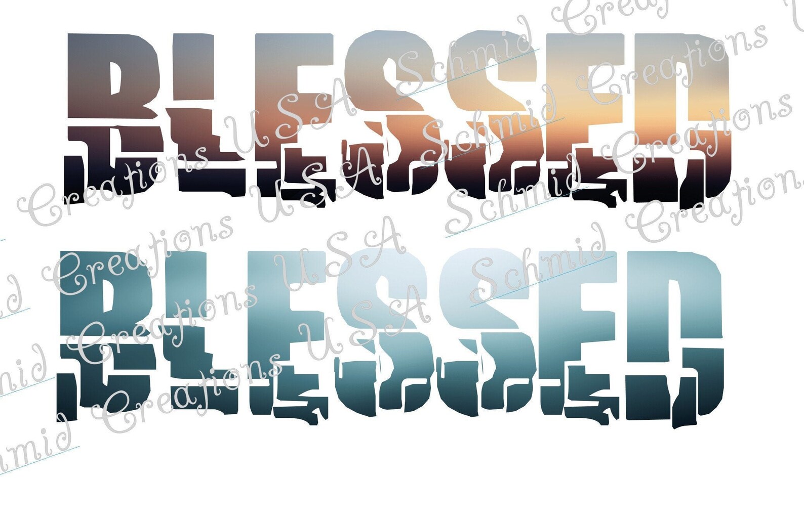 Blessed SVG File Contemporary Manly Blessed Sign Blessed | Etsy