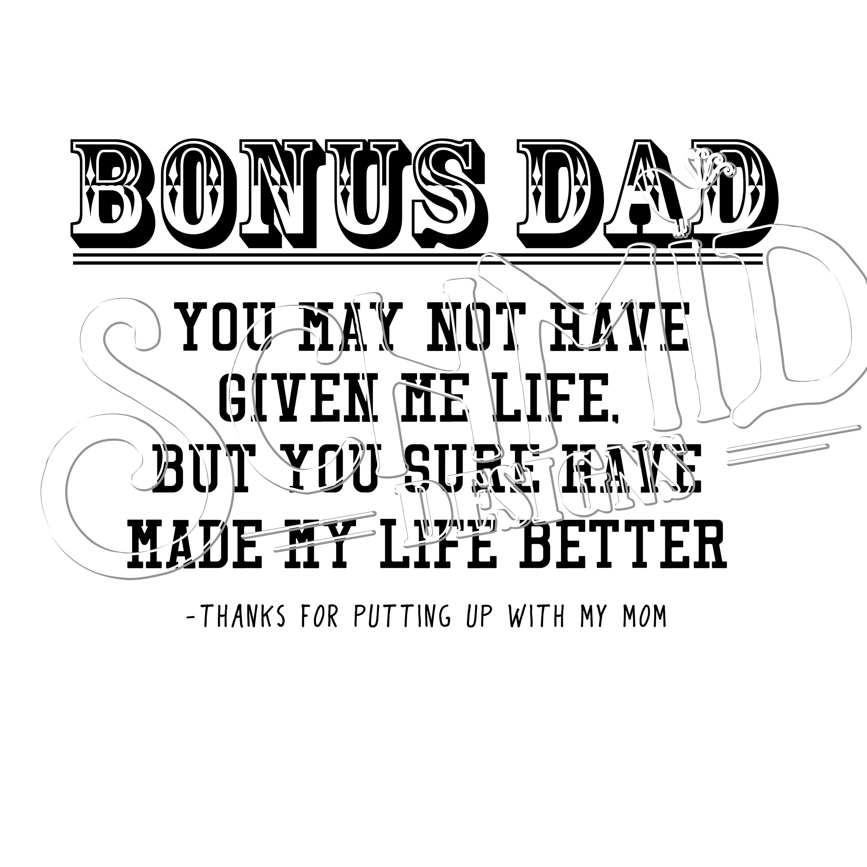 Bonus Dad Definitionbonus Dad Svg/ Bonus Dad Png/ Bonus Dad - Etsy