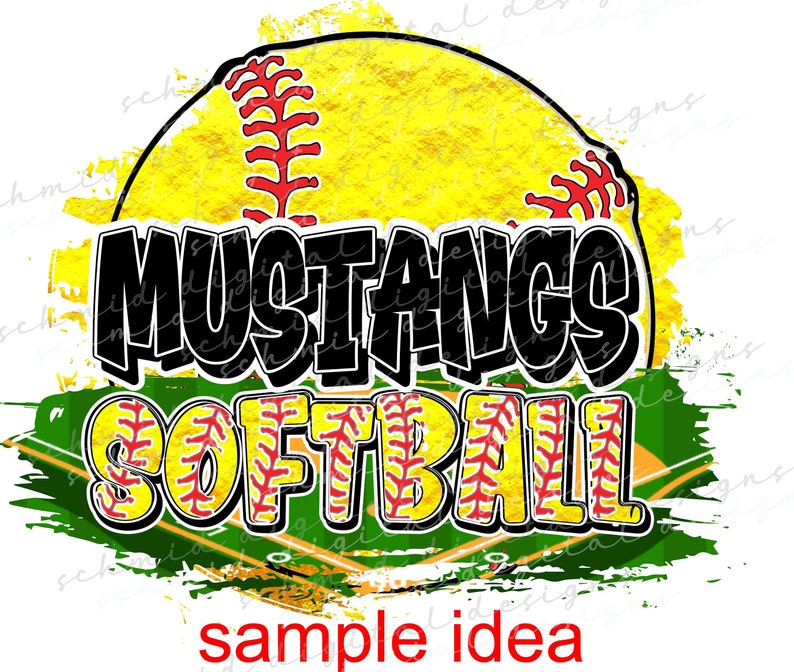 Personalized Softball TEAM PNG Softball Mascot PNG Mascot - Etsy