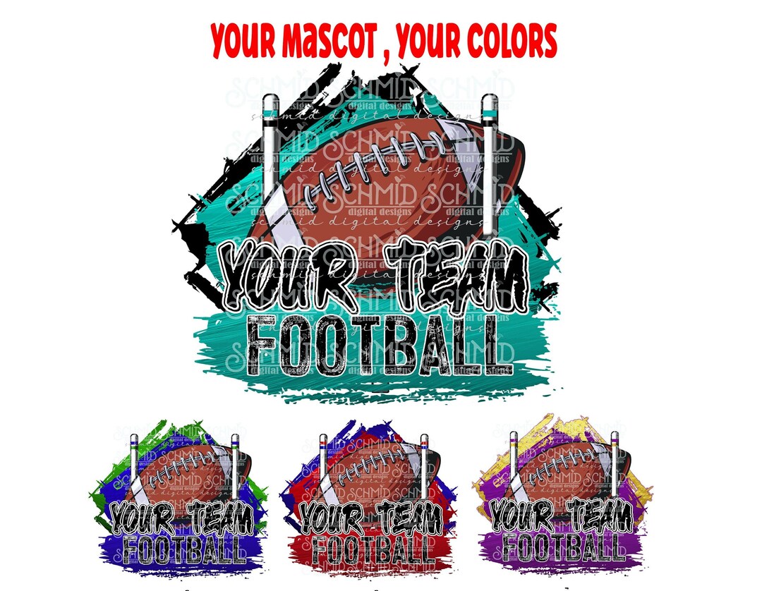 Custom Football TEAM PNG, Football Mascot PNG, Mascot Design, Mascot ...